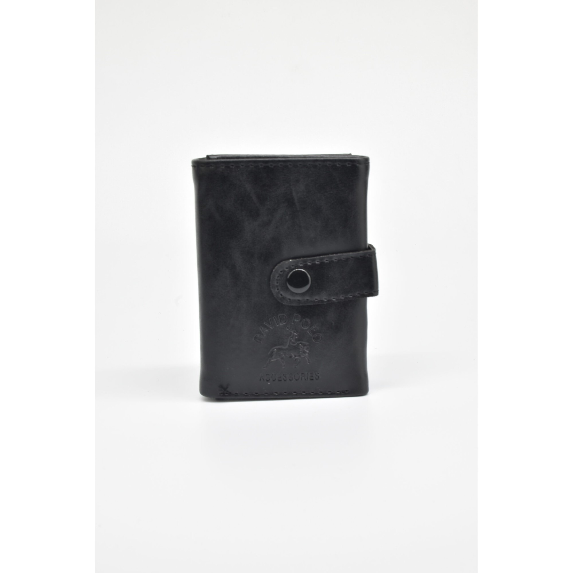 David Polo Unisex Πορτοφόλι & Θήκη Κάρτας με δυο θήκες Μαύρο DVP105-BLK ...
